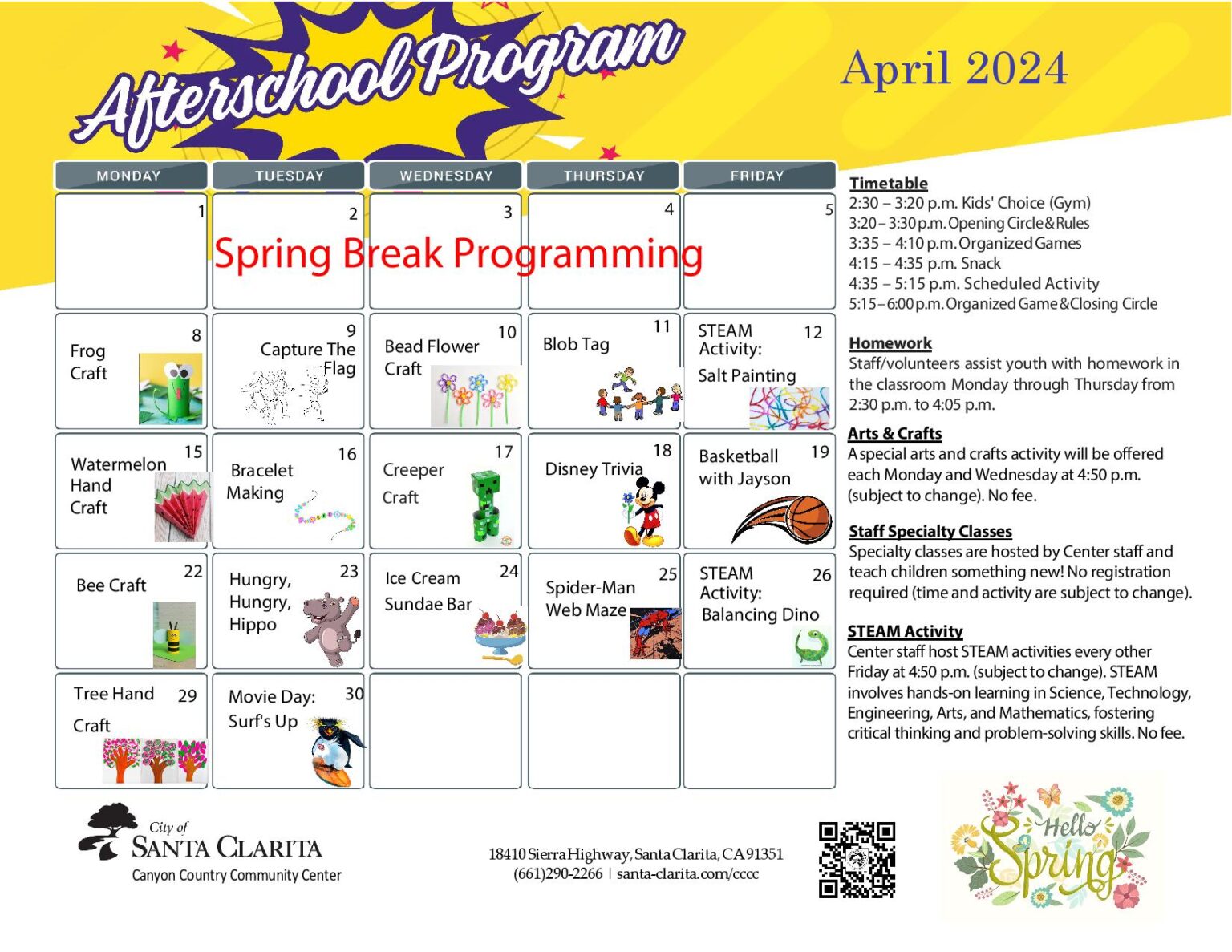 Calendars - Canyon Country Community Center