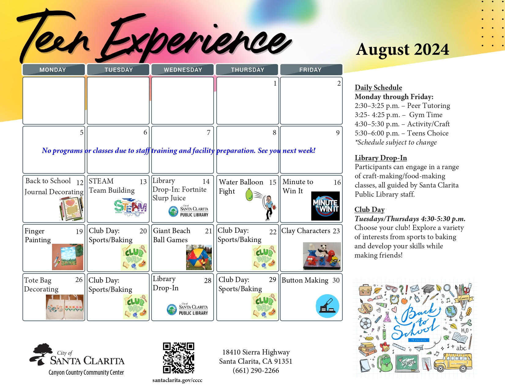 Calendars - Canyon Country Community Center