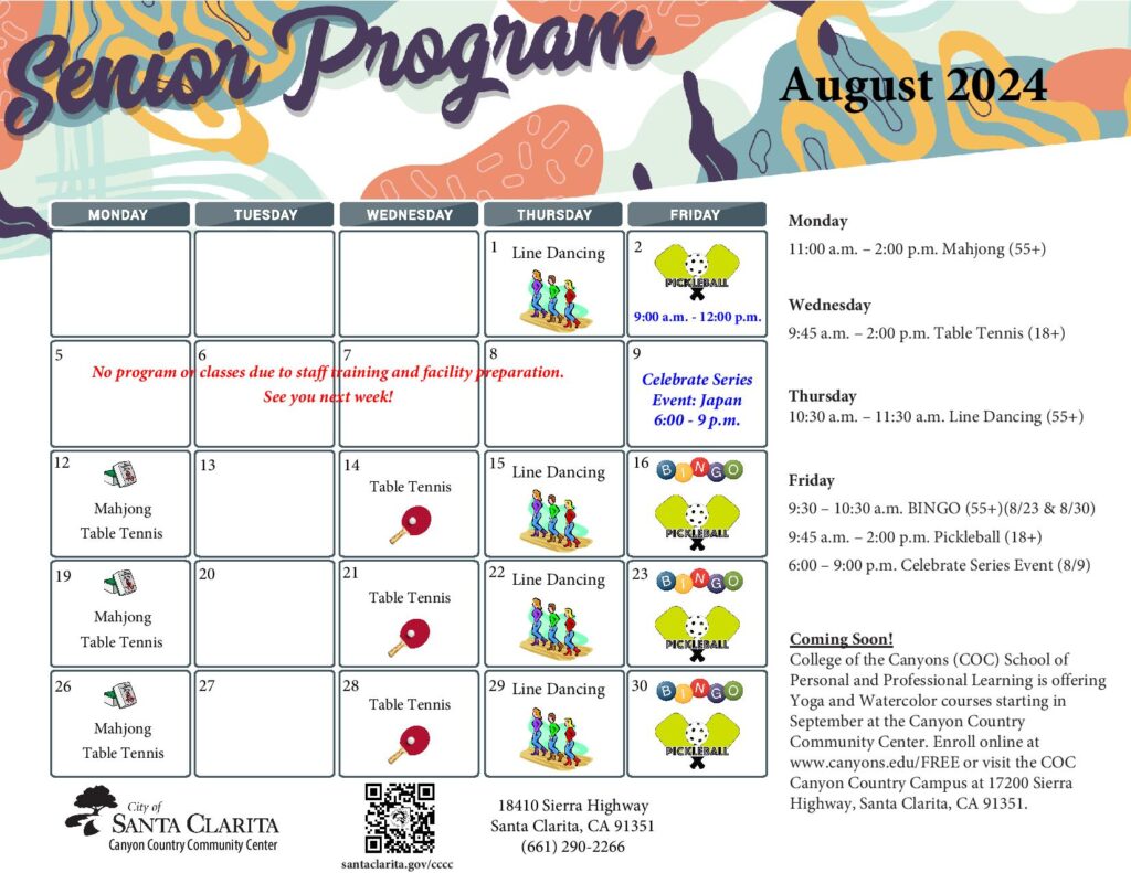 Calendars - Canyon Country Community Center